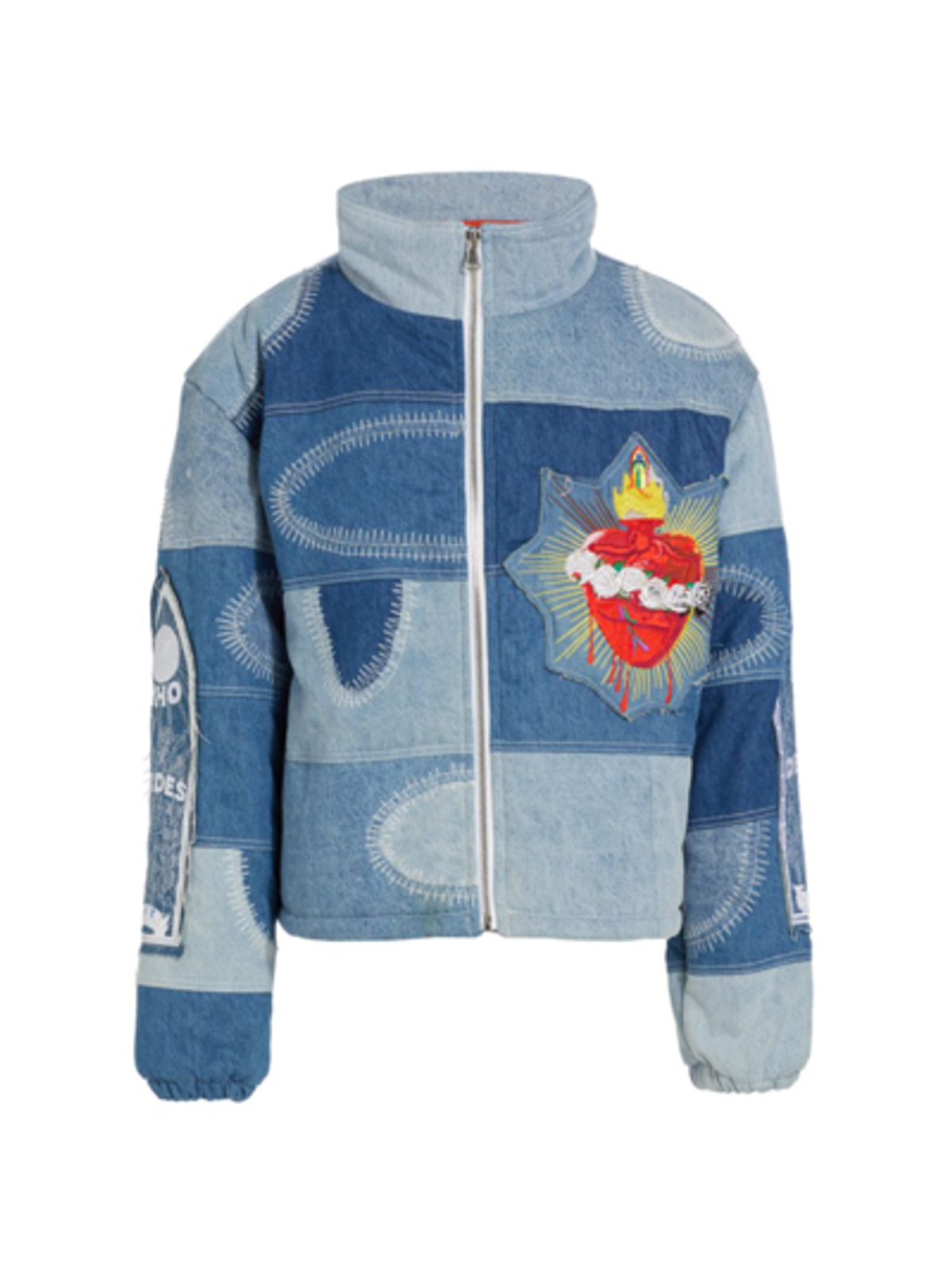 Who Decides War Sacred Melded Denim Puffer Jacket | WHAT’S ON THE STAR?