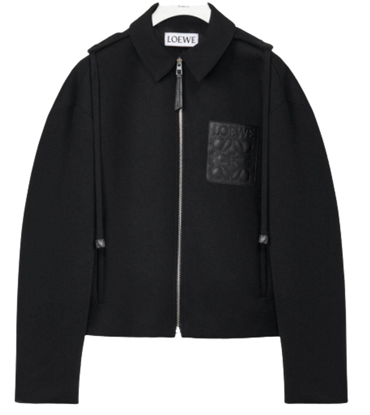 Loewe Black Hooded Anagram Zip Jacket | WHAT’S ON THE STAR?