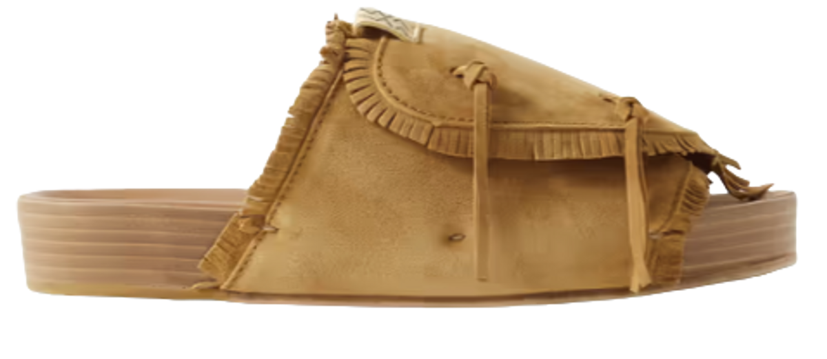 Visvim Brown Christo Shaman-Folk Fringed Suede Sandals | WHAT’S ON THE ...