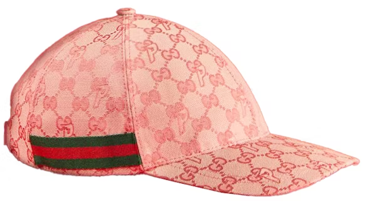 Gucci × Palace Pale Pink Canvas Baseball Cap | WHAT’S ON THE STAR?