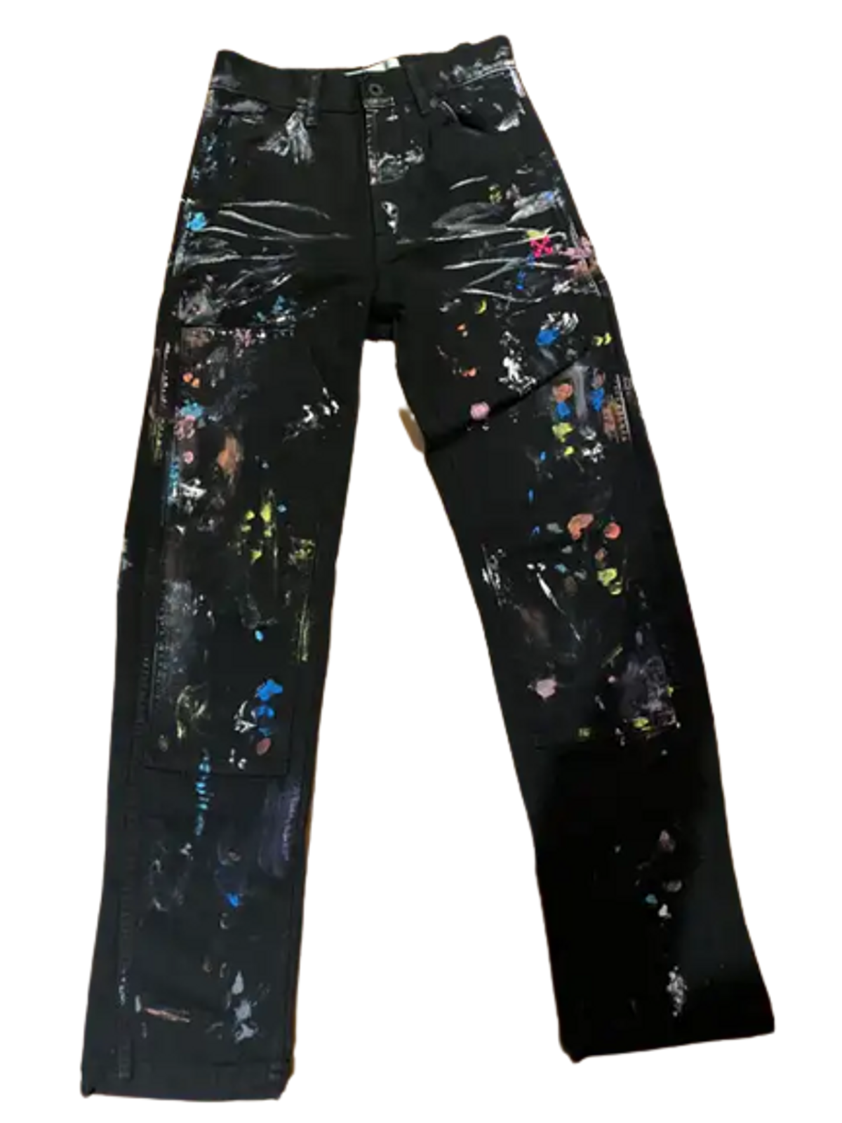 Off-White Black Paint Splatter Pants | WHAT’S ON THE STAR?