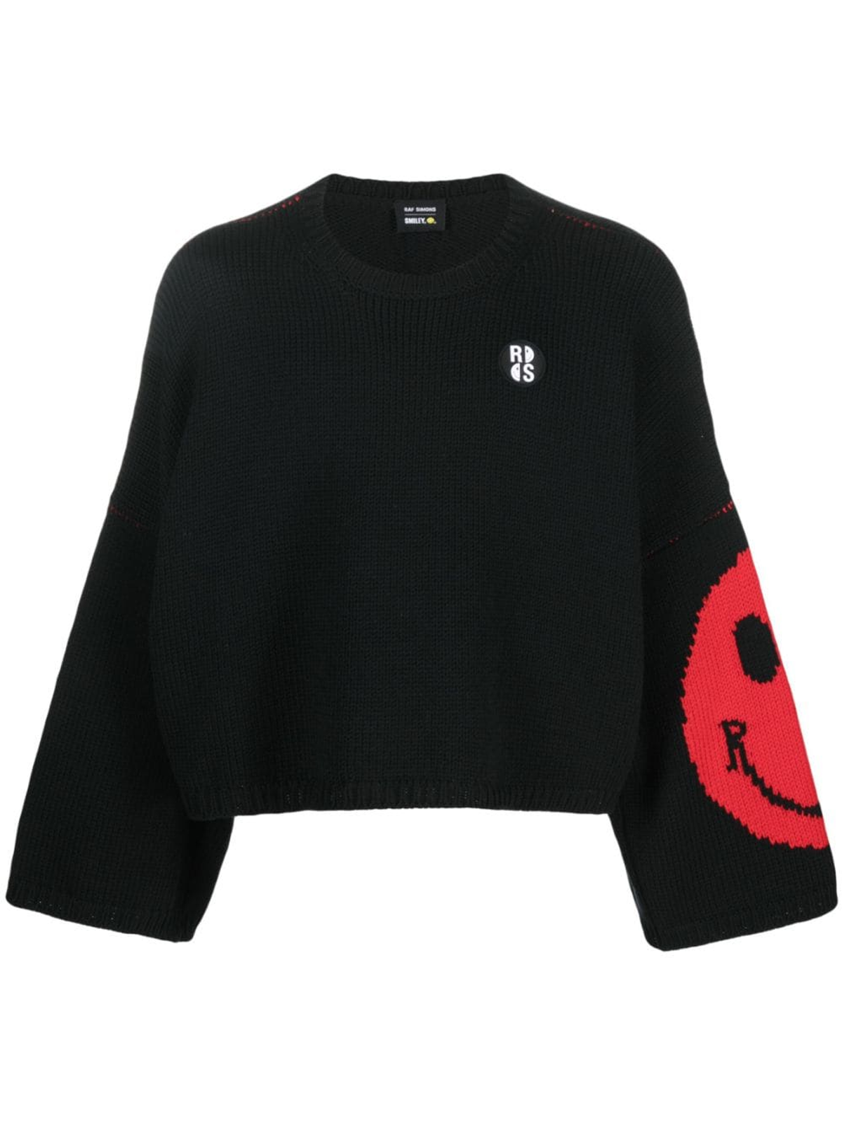 Raf Simons Black Smiley Edition Rib Knit Sweater | WHAT’S ON THE STAR?