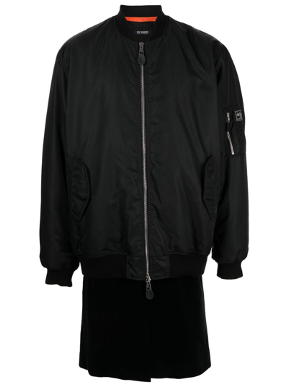 Raf Simons Black Ghost Longline Zip-Up Bomber Jacket | WHAT’S ON THE STAR?