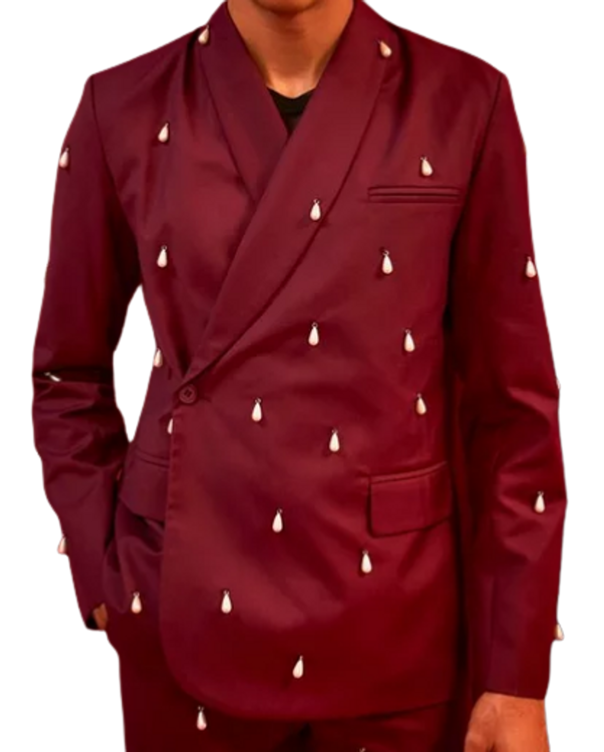 BooHooMan × Swae Lee Merch Slim Wrap Front Blazer Pearl Detail | WHAT’S ...