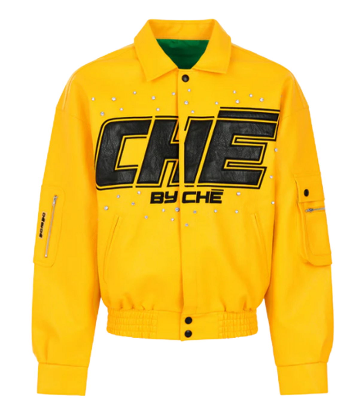 Che By Che GL93 Logo Yellow Leather Jacket | WHAT’S ON THE STAR?