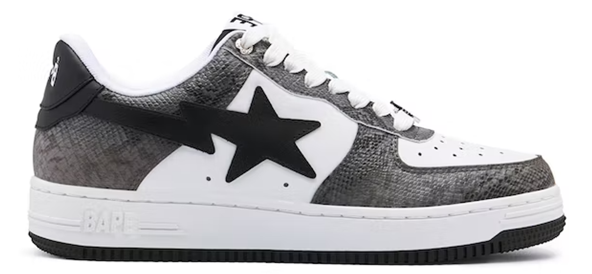 Bape Black Snake Skin Sta Sneakers | WHAT’S ON THE STAR?