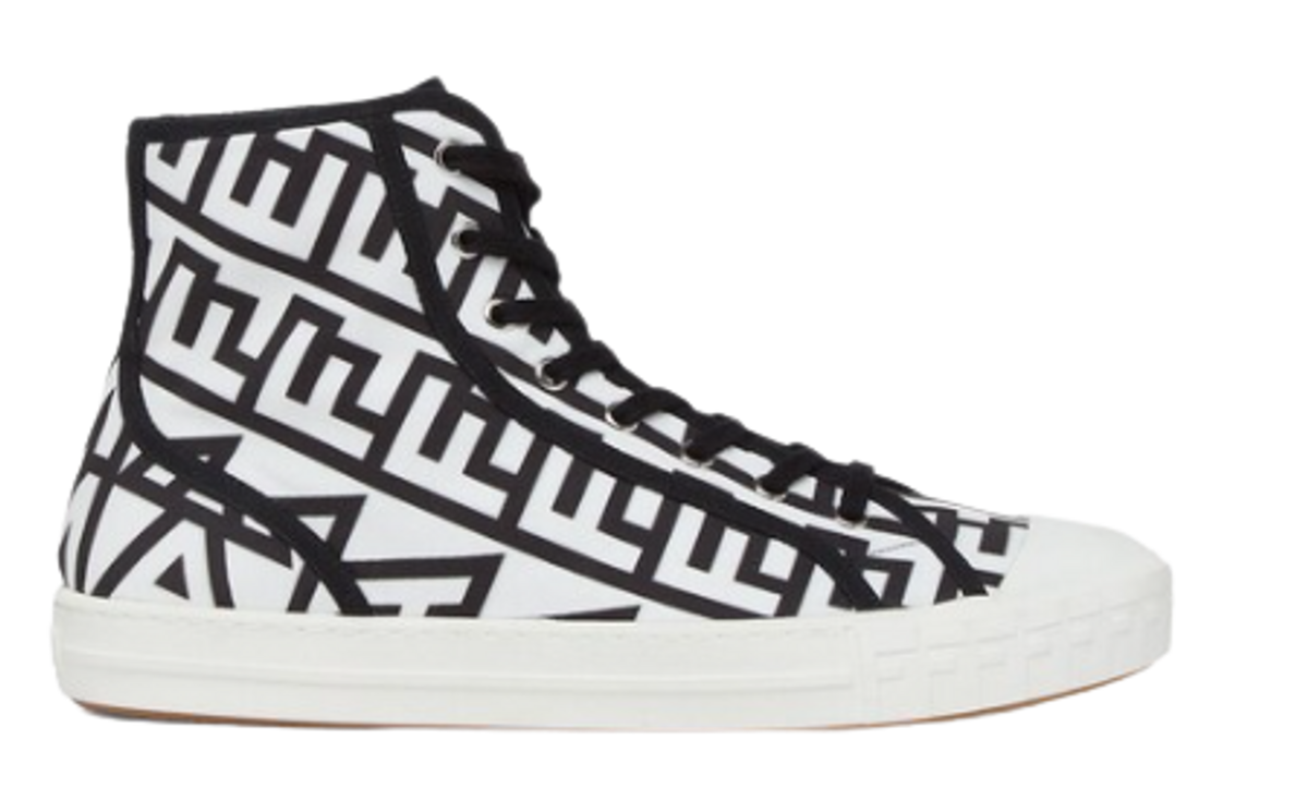 Fendi Two-Tone Canvas High-Top Sneakers | WHAT’S ON THE STAR?