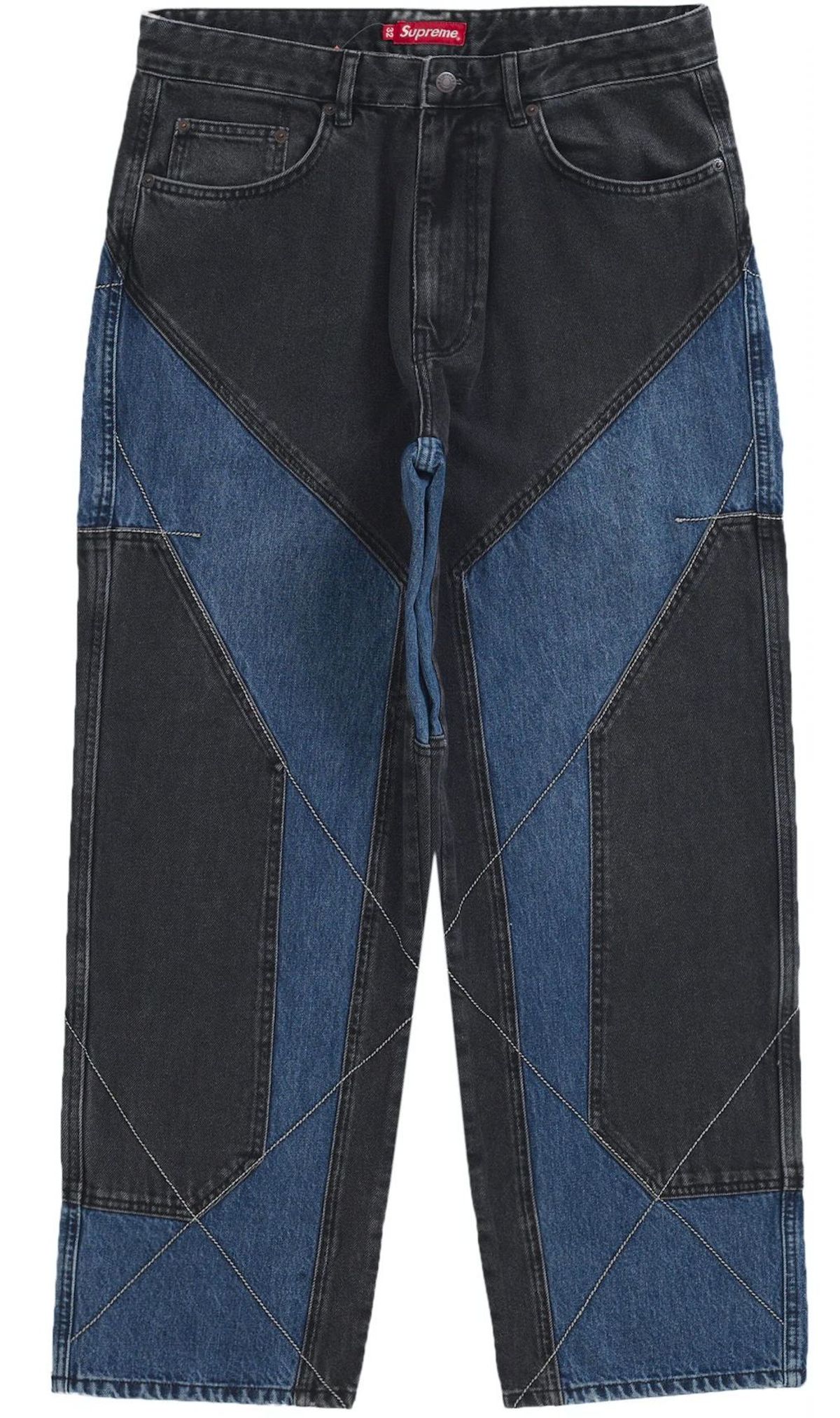 Supreme 2-Tone Paneled Black Jeans | WHAT’S ON THE STAR?
