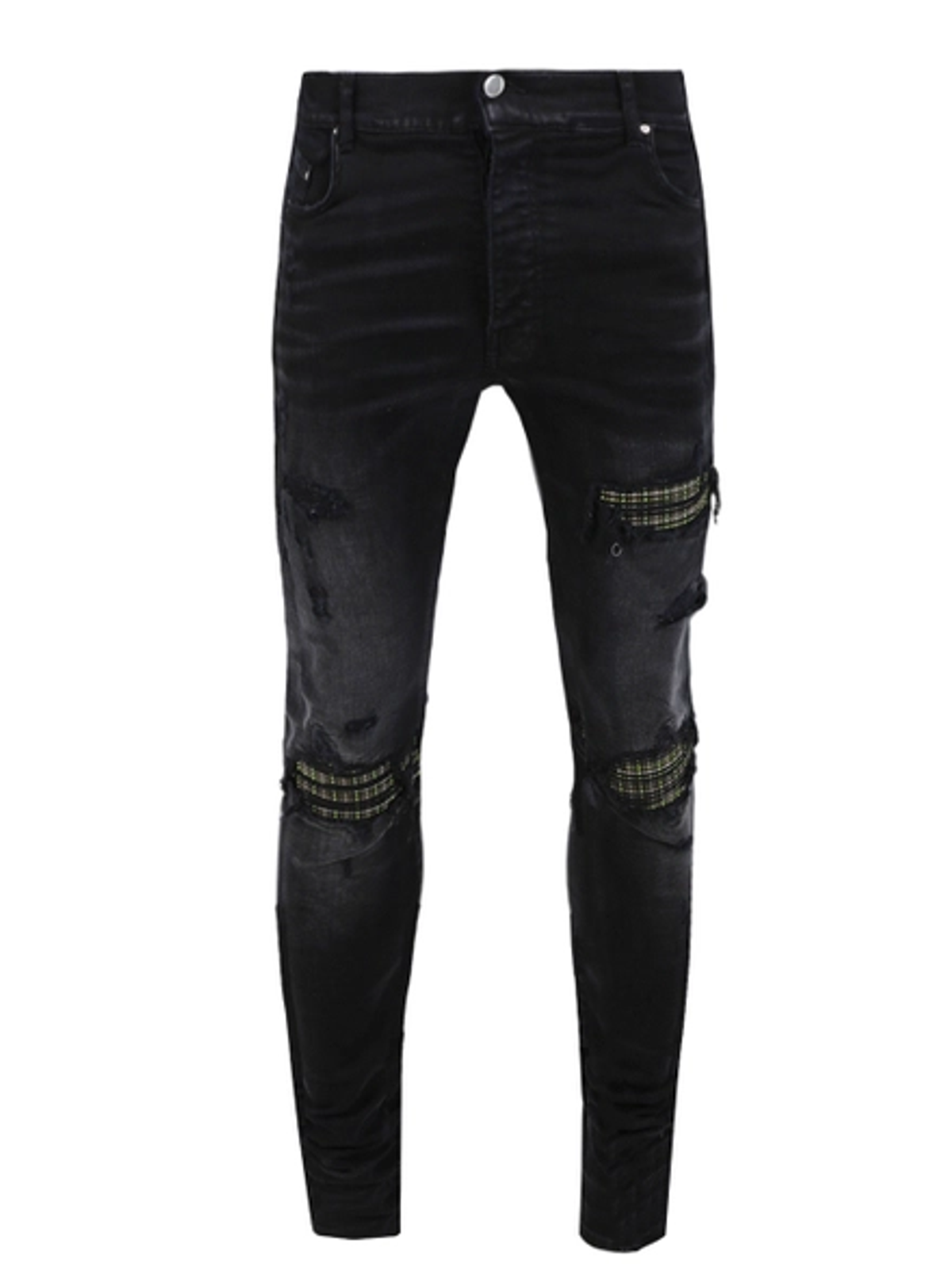 Amiri Aged Black Mx1 Neon Plaid Jeans | WHAT’S ON THE STAR?