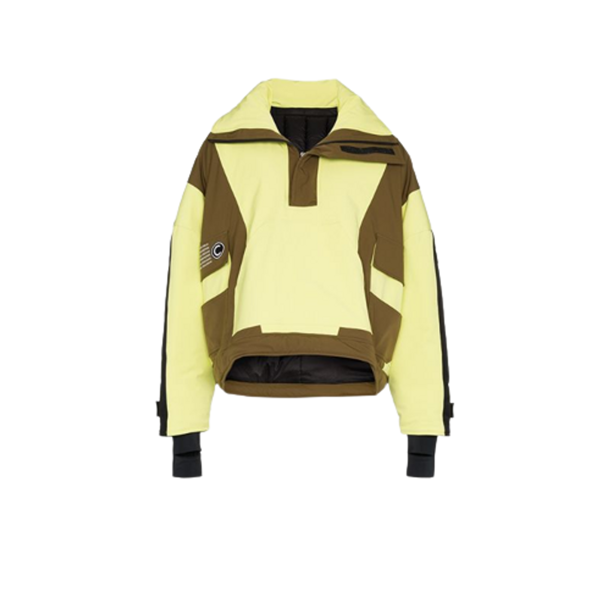 Colmar Fluorescent Cropped Hooded Jacket In Yellow | WHAT’S ON THE STAR?