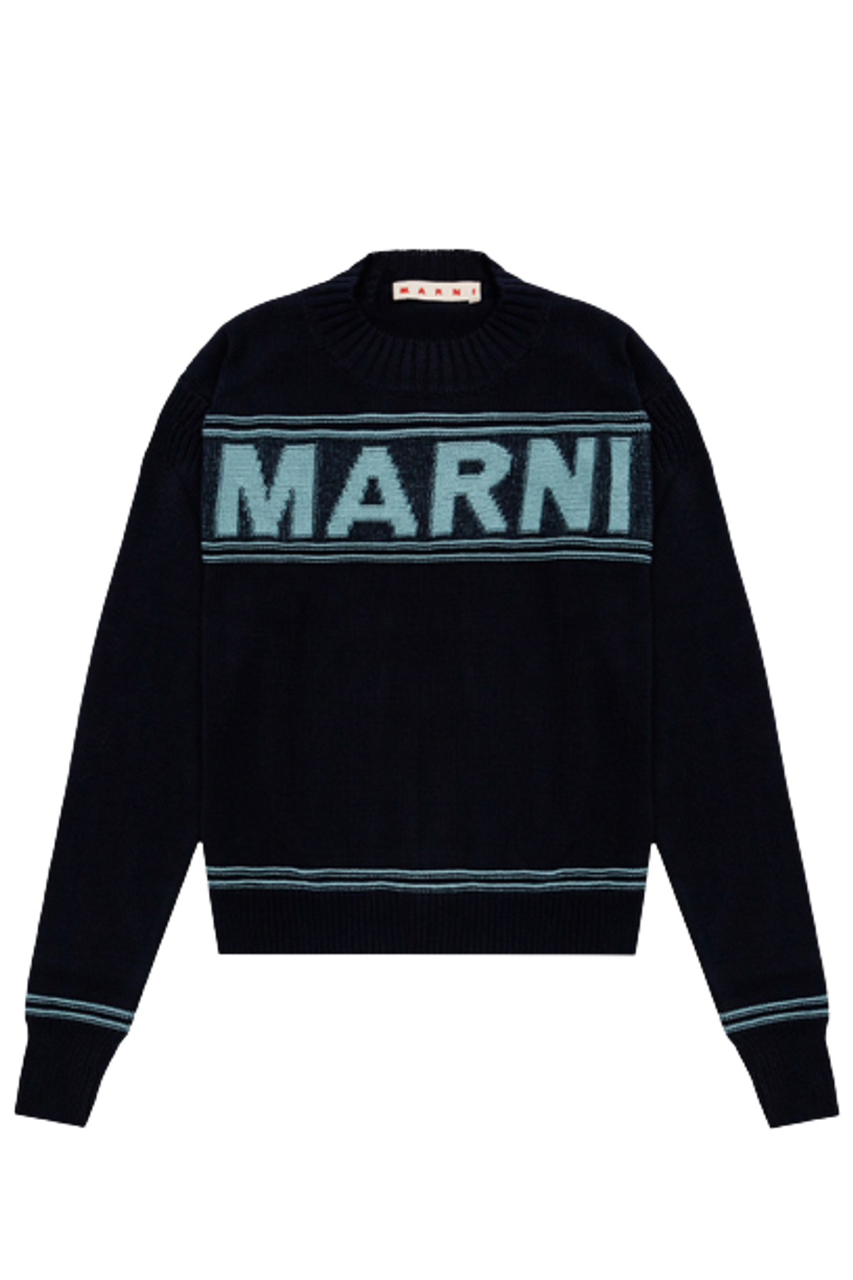 Marni Black Logo Cotton Sweater | WHAT’S ON THE STAR?