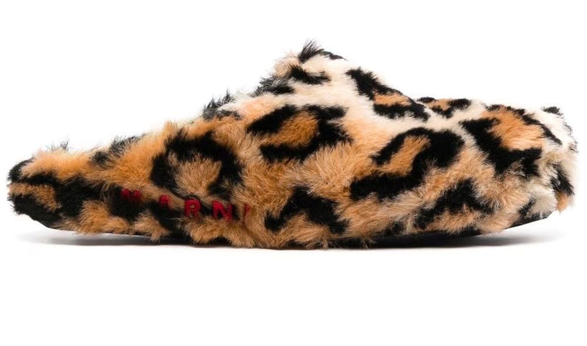 Marni Leopard Print Faux-Fur Slippers | WHAT’S ON THE STAR?