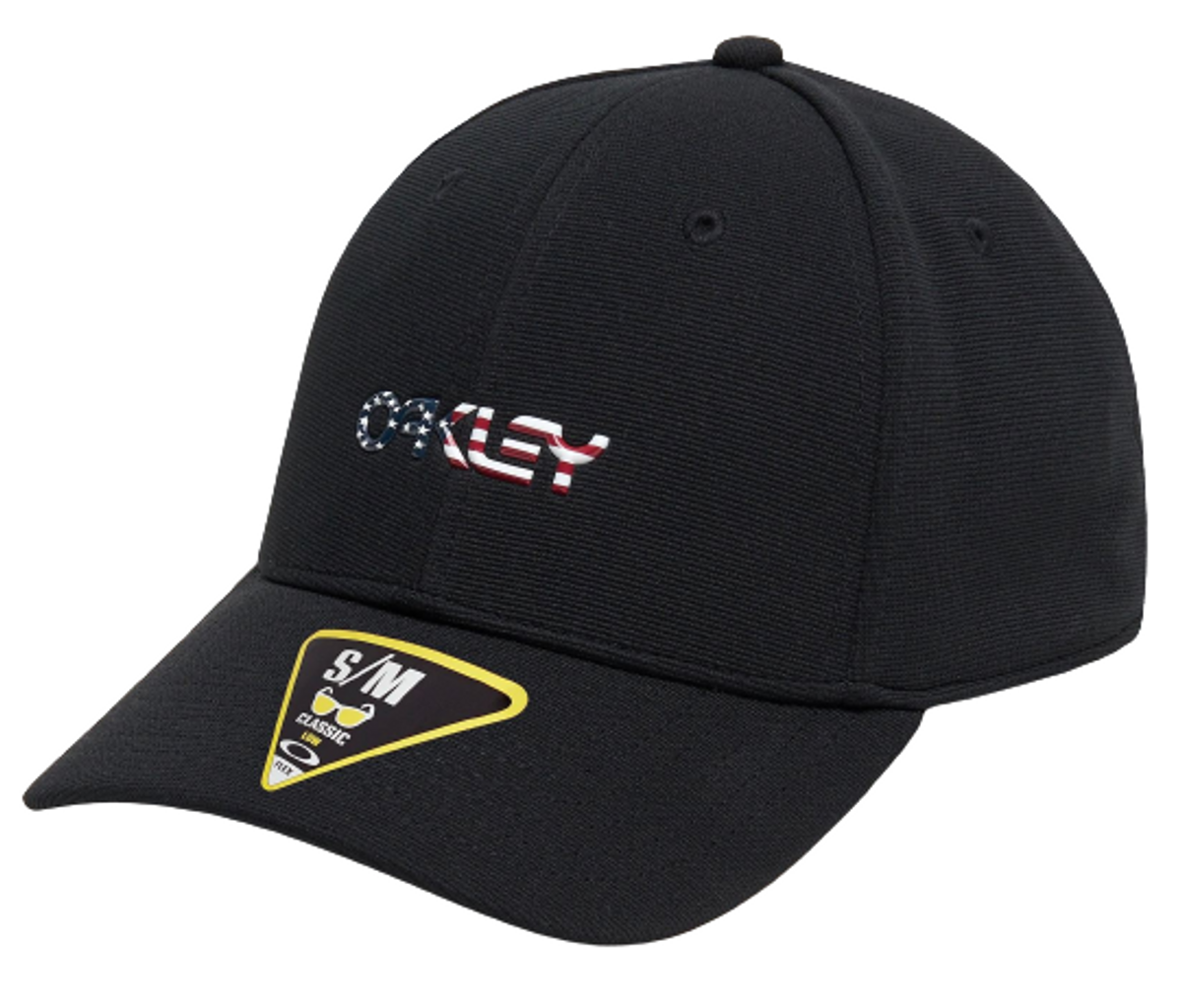 Oakley 6 Panel Stretch Metallic Black Hat | WHAT’S ON THE STAR?