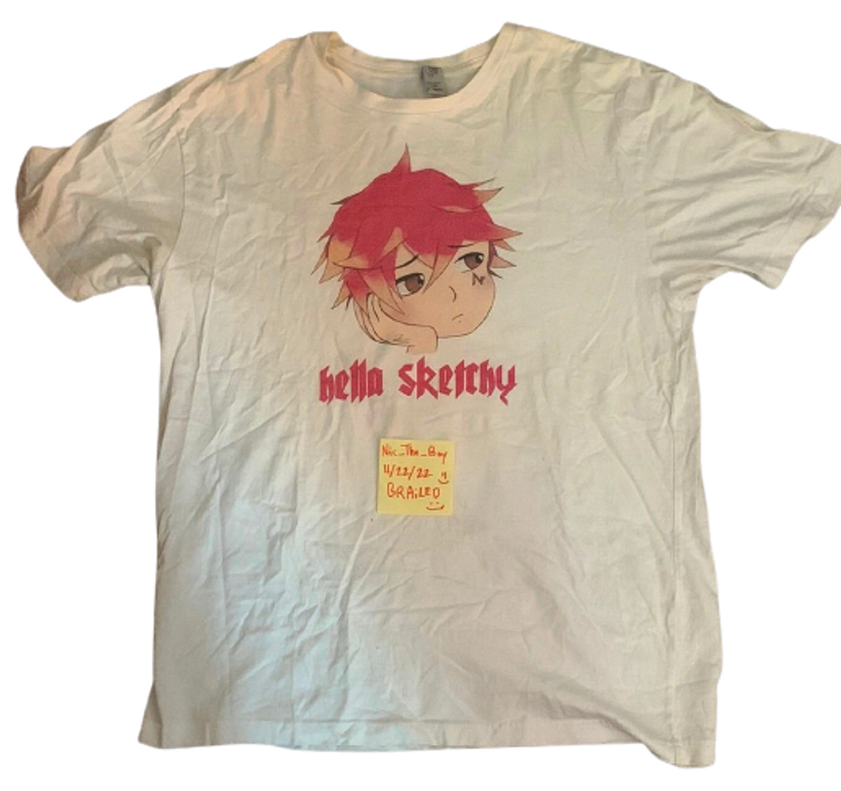 Lil Peep Merch Hella Sketchy White T-Shirt | WHAT’S ON THE STAR?