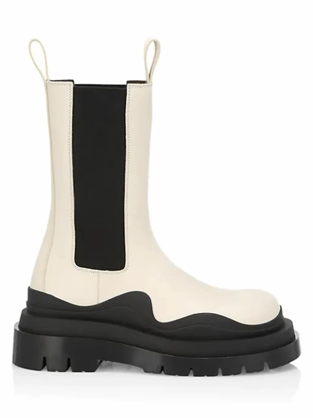 Bottega Veneta Tire Leather Chelsea Sea Salt Boots | WHAT’S ON THE STAR?