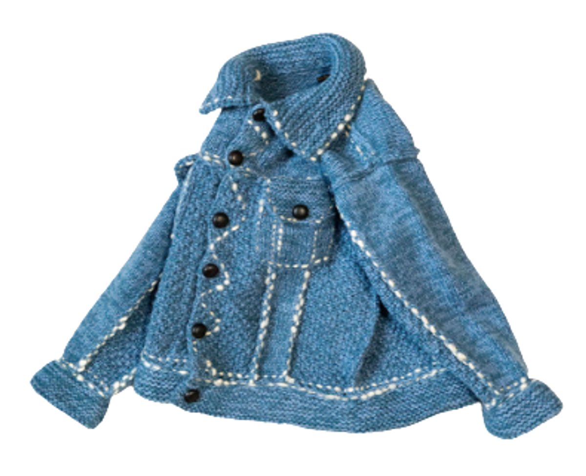 Kapital Blue Knit Jacket | WHAT’S ON THE STAR?