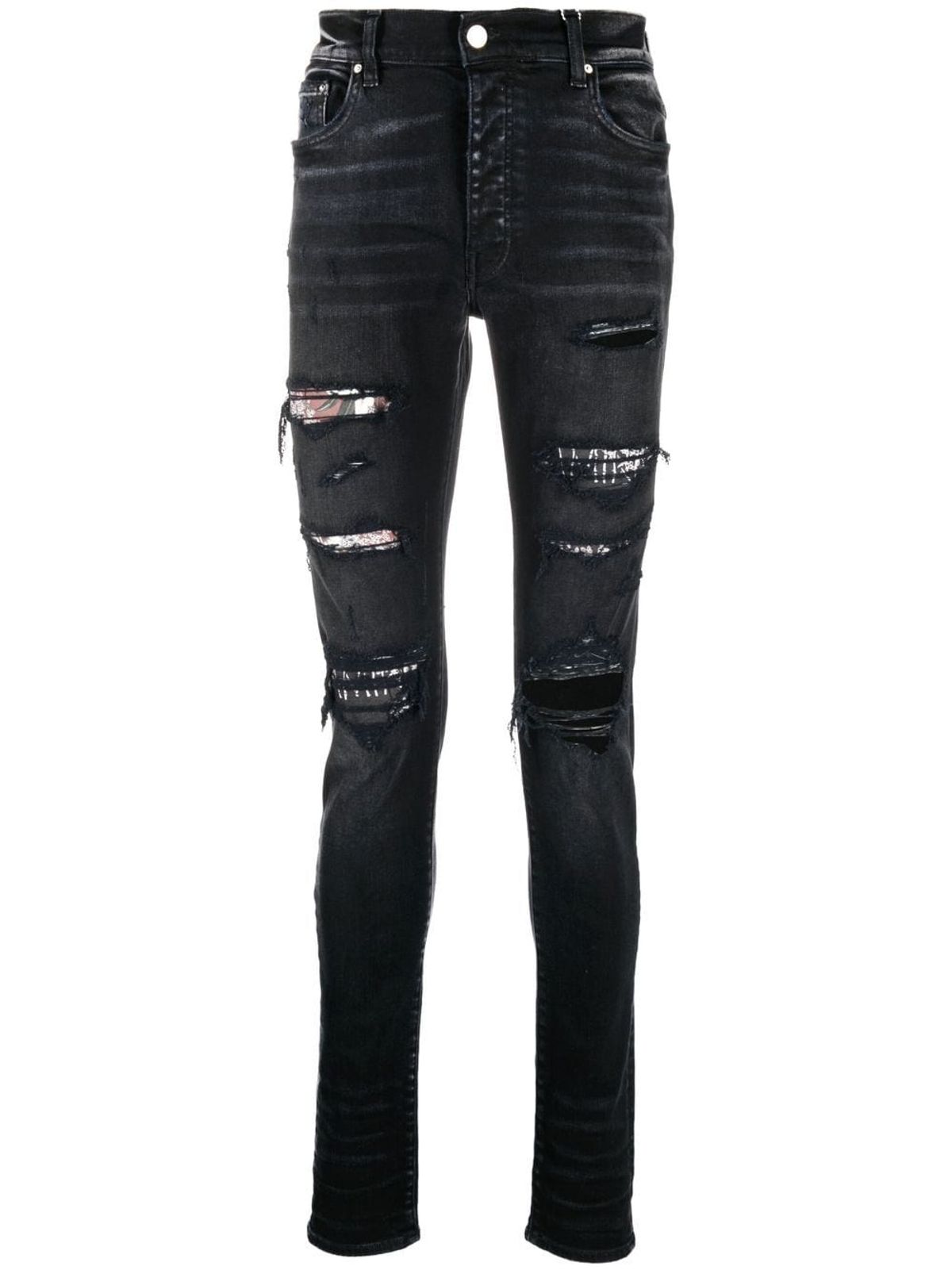 Amiri Ripped Slim Fit Black Jeans | WHAT’S ON THE STAR?
