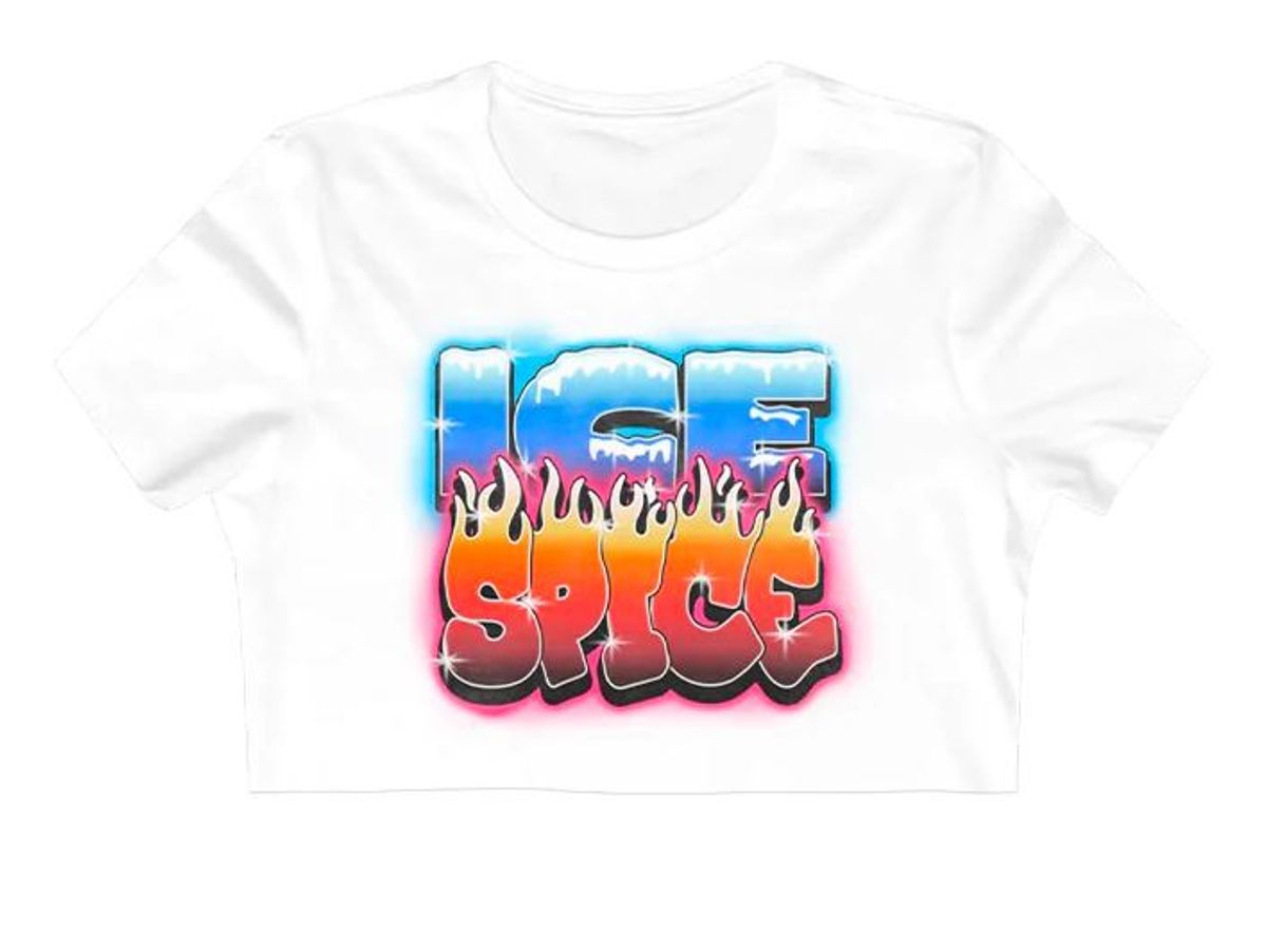 Ice Spice Merch Ice Spice White Crop T-Shirt | WHAT’S ON THE STAR?