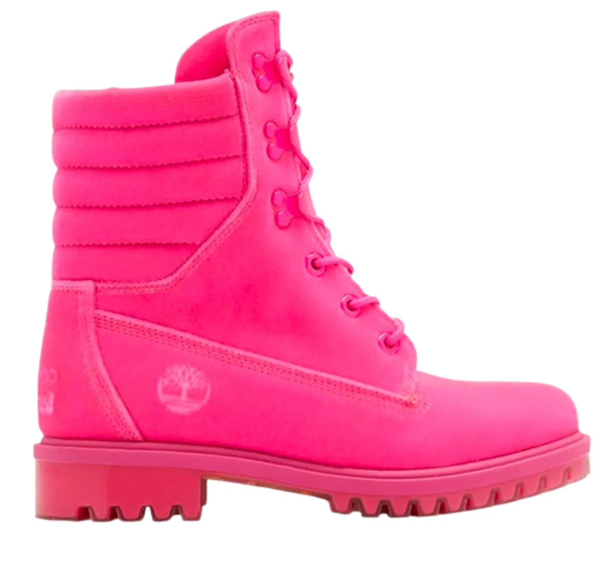 Timberland × Jimmy Choo Pink Suede Utility Boots | WHAT’S ON THE STAR?