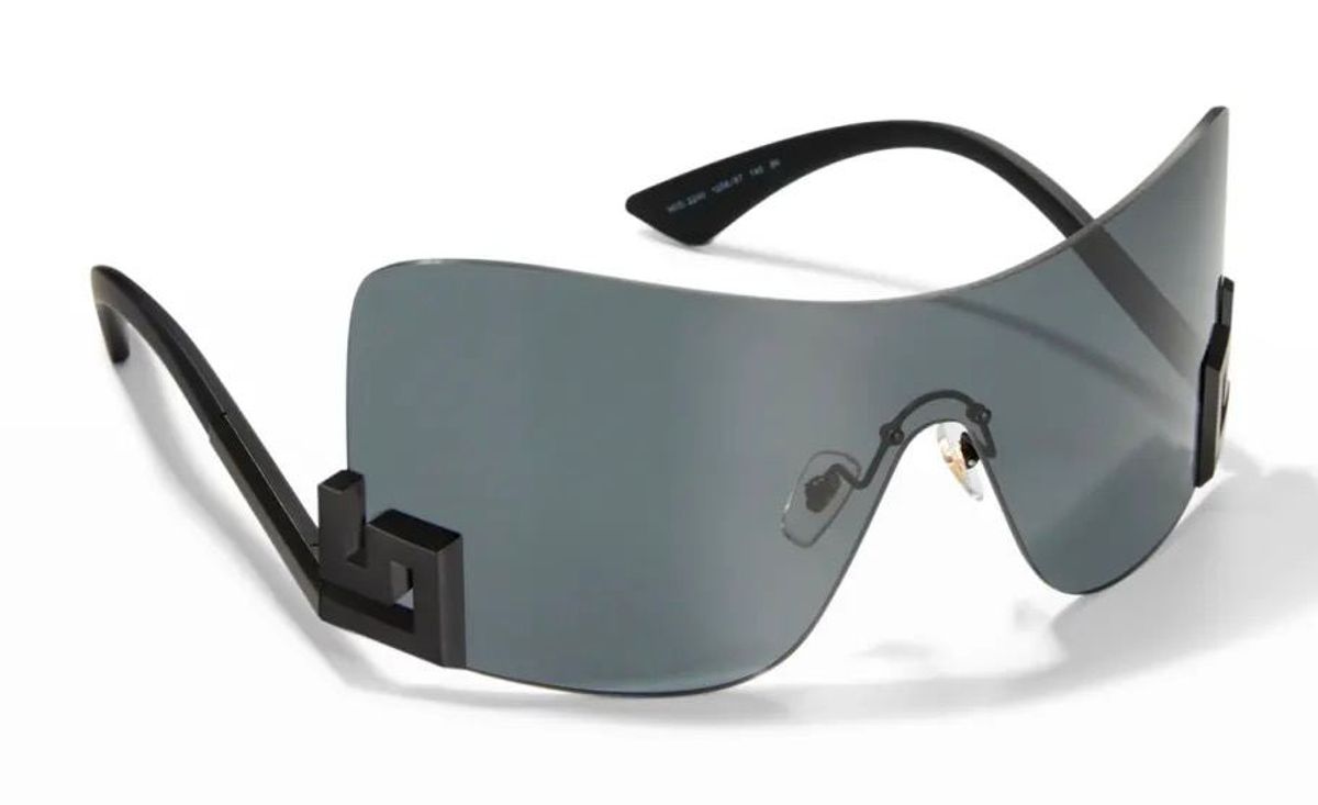 Versace Greca Rimless Metal-Acetate Shield Sunglasses | WHAT’S ON THE STAR?