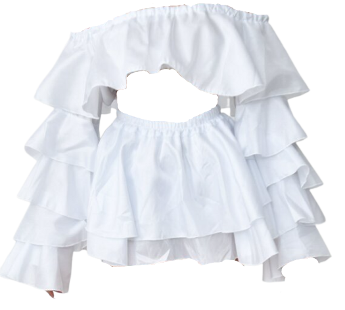 Tia Adeola White Ruffle Skort Set | WHAT’S ON THE STAR?
