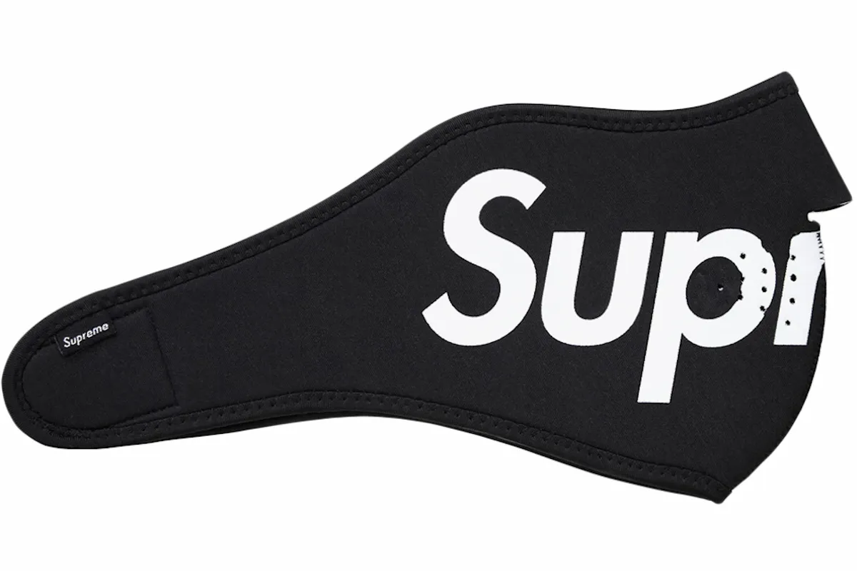 Supreme Logo Black Face Mask | WHAT’S ON THE STAR?