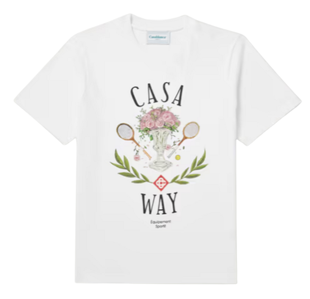 Casablanca Casa Way White Printed T-Shirt | WHAT’S ON THE STAR?