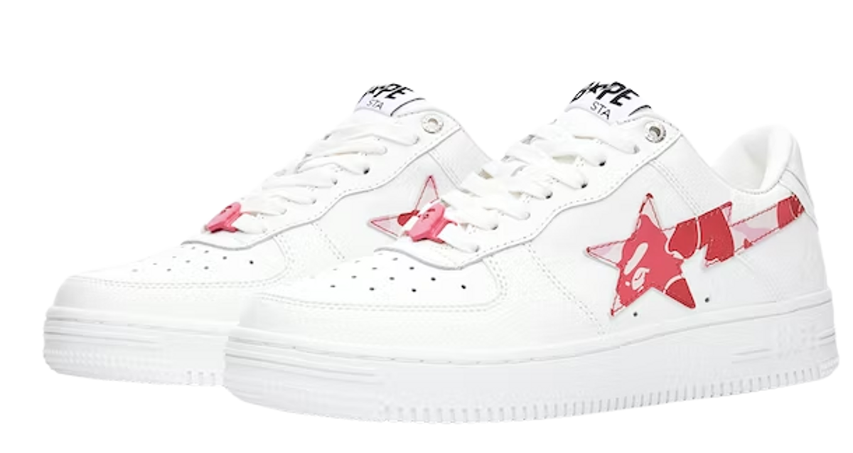 Bape ABC Camo White Pink Sneakers | WHAT’S ON THE STAR?