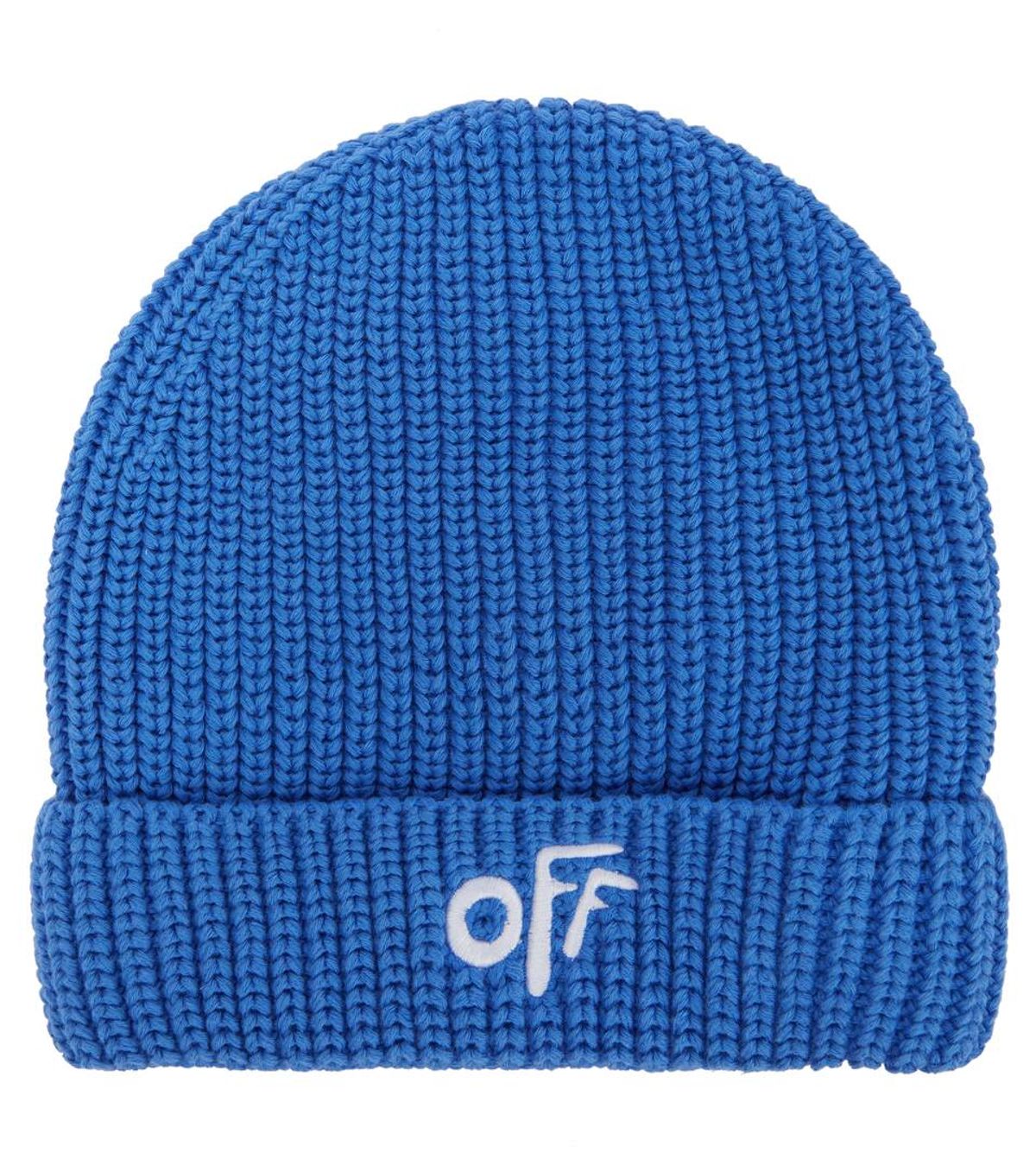 Off-White Embroidered Logo Blue Beanie | WHAT’S ON THE STAR?