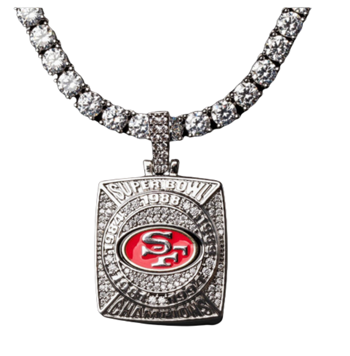 The GLD Shop San Francisco 49ers White Gold Championship Pendant | WHAT ...