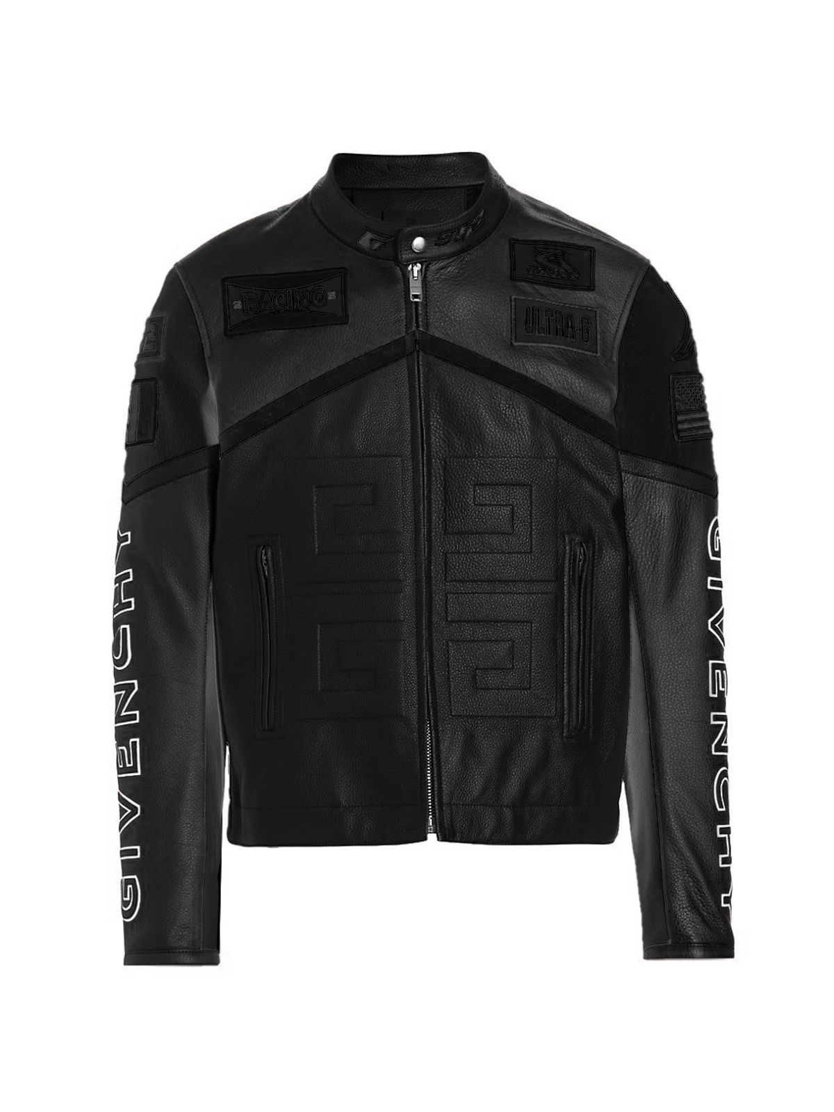 Givenchy Leather Biker Logo Jacket In Black | WHAT’S ON THE STAR?