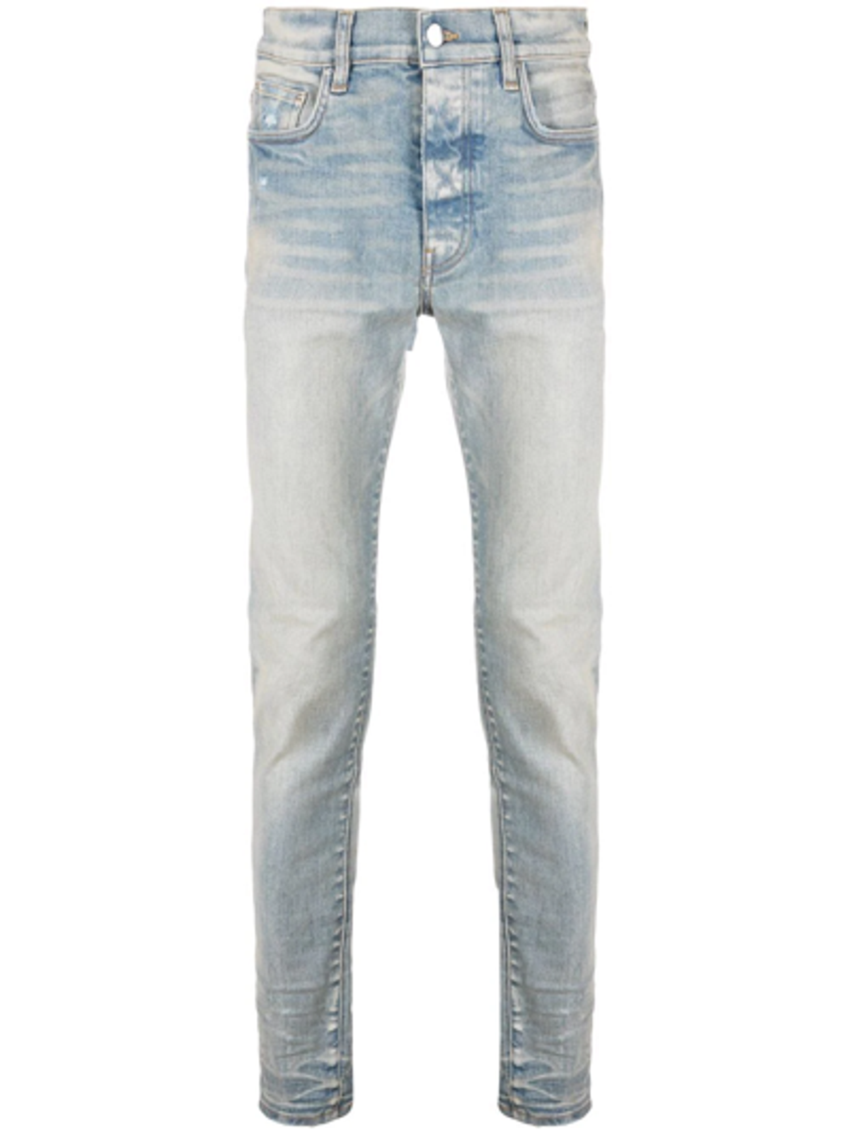 Amiri Logo-patch Stonewashed Skinny Jeans | WHAT’S ON THE STAR?