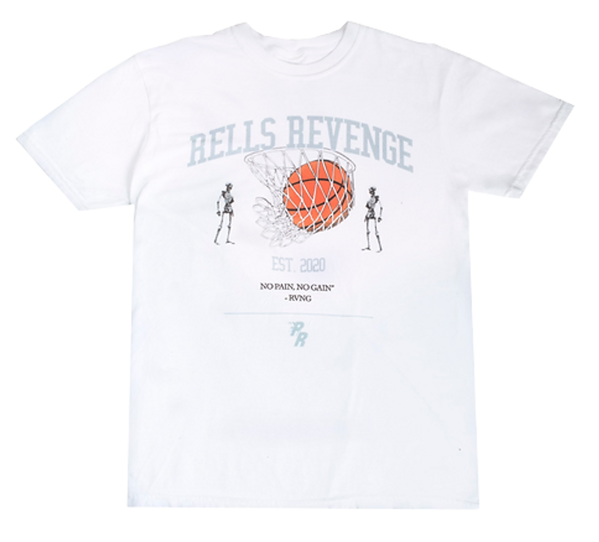 Rells Revenge UORR White Basketball T-Shirt | WHAT’S ON THE STAR?