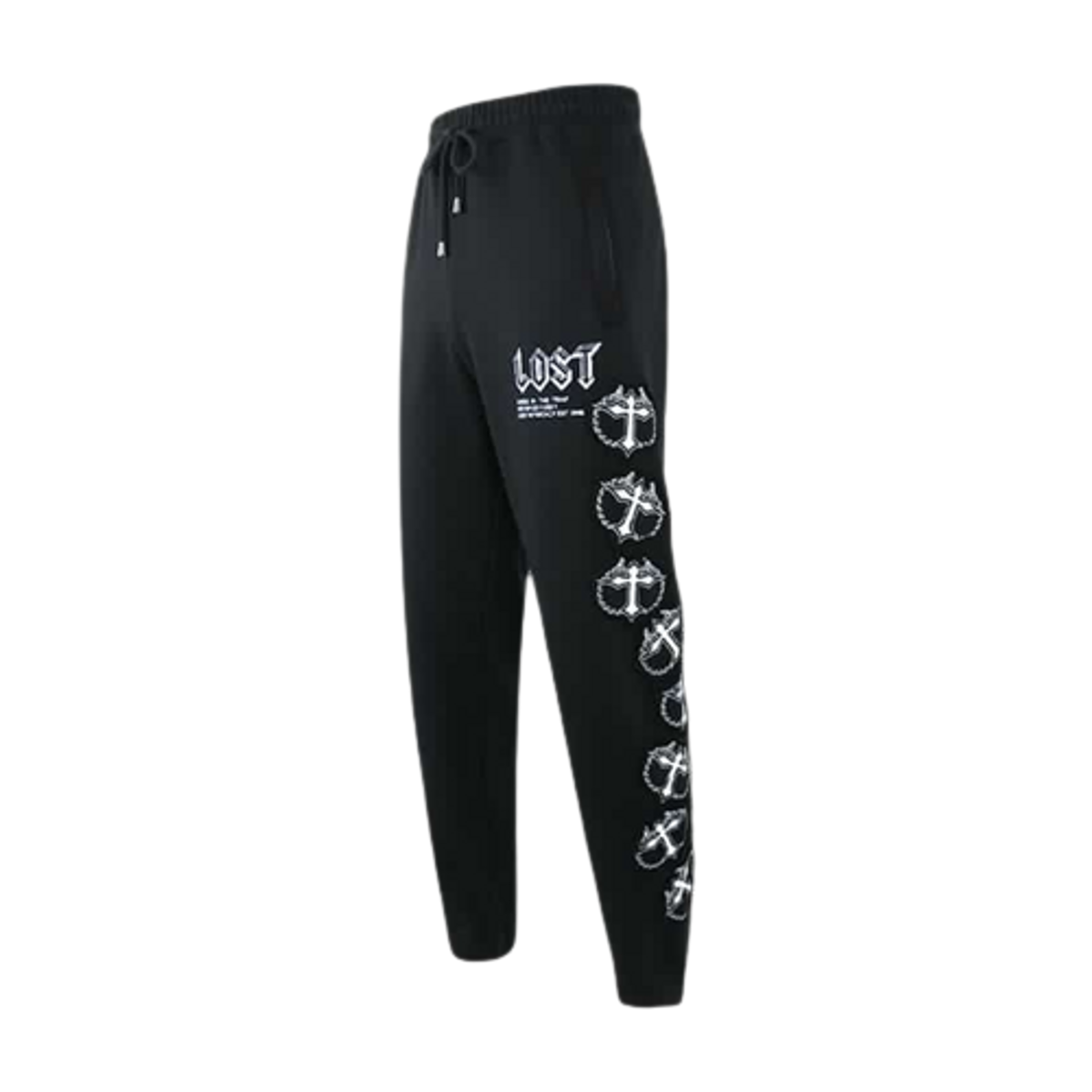 Lost Intricacy Black Logo Pants | WHAT’S ON THE STAR?