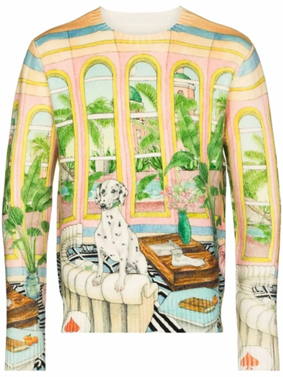 Casablanca Multi Graphic Print Wool Cashmere Blend Jumper | WHAT’S ON ...