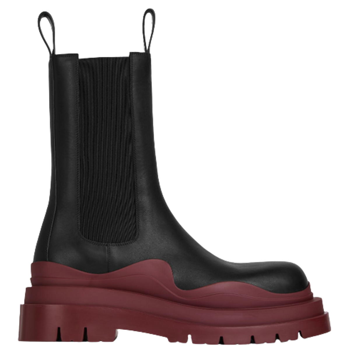Bottega Veneta Tire Chelsea Black Cherry Boots | WHAT’S ON THE STAR?