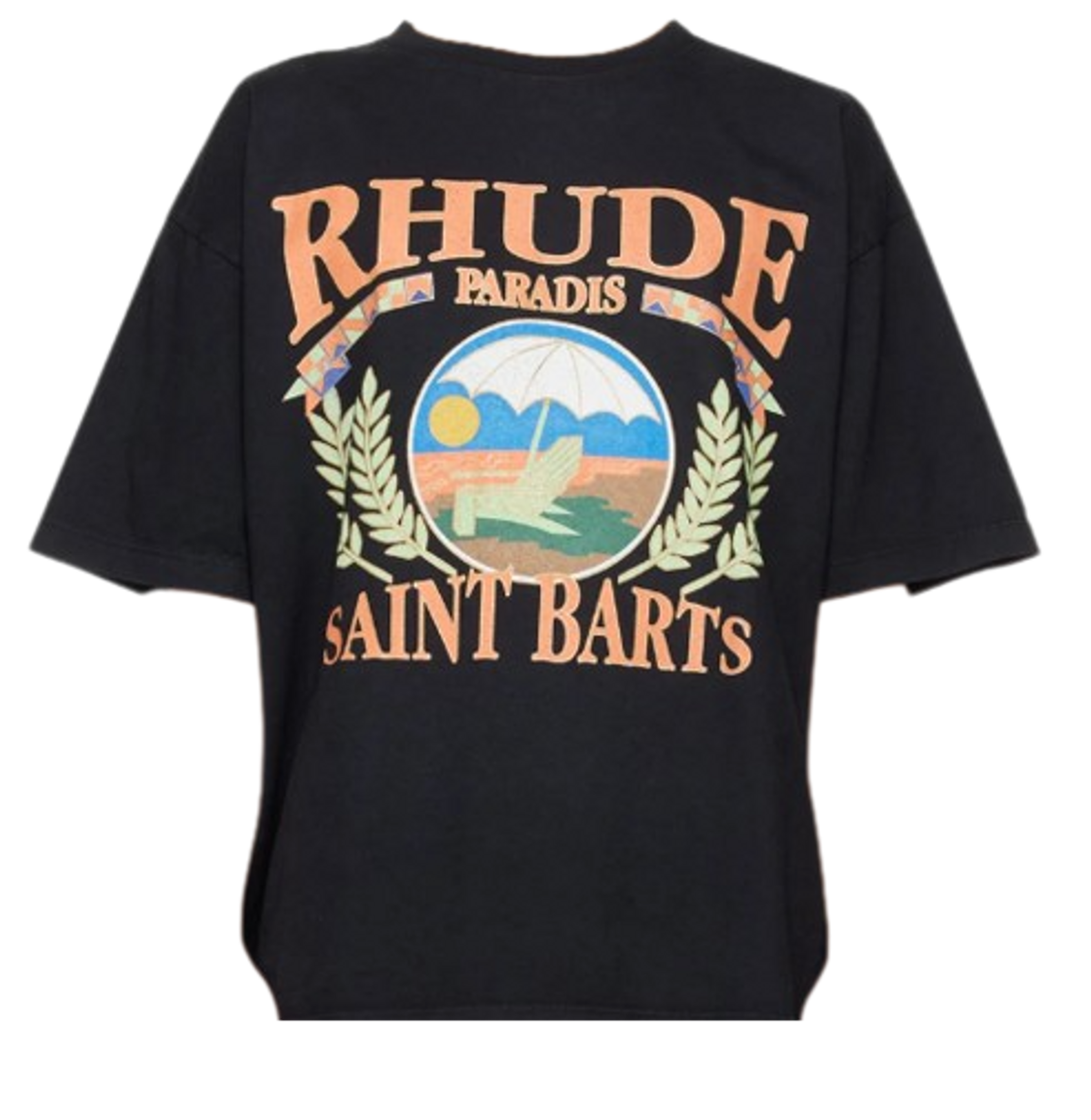 Rhude Black Graphic T-Shirt | WHAT’S ON THE STAR?