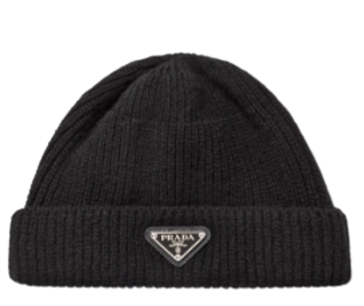 Prada Black Wool Cashmere Beanie | WHAT’S ON THE STAR?