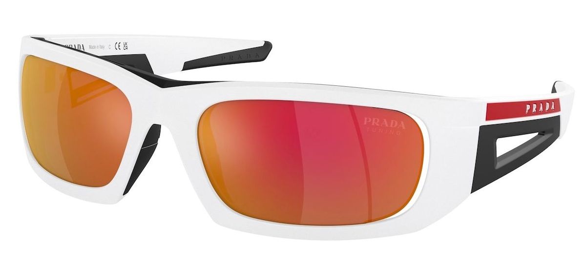 Prada Wrap-Around White Sunglasses | WHAT’S ON THE STAR?