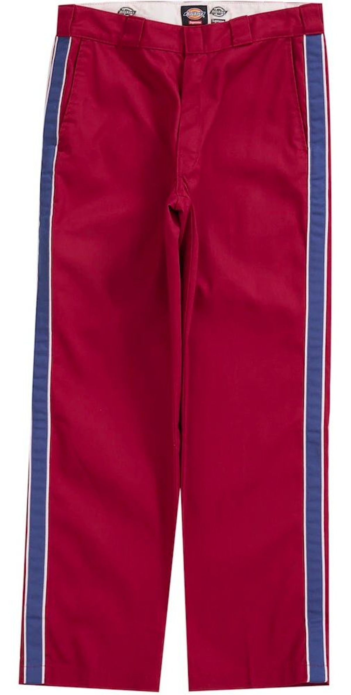 Supreme × Dickies Stripe 874 Maroon Work Pants | WHAT’S ON THE STAR?