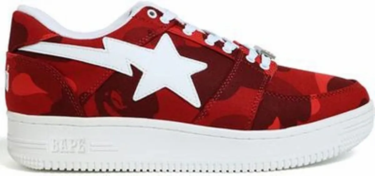 Bape Bape Sta Camo Red Sneakers | WHAT’S ON THE STAR?
