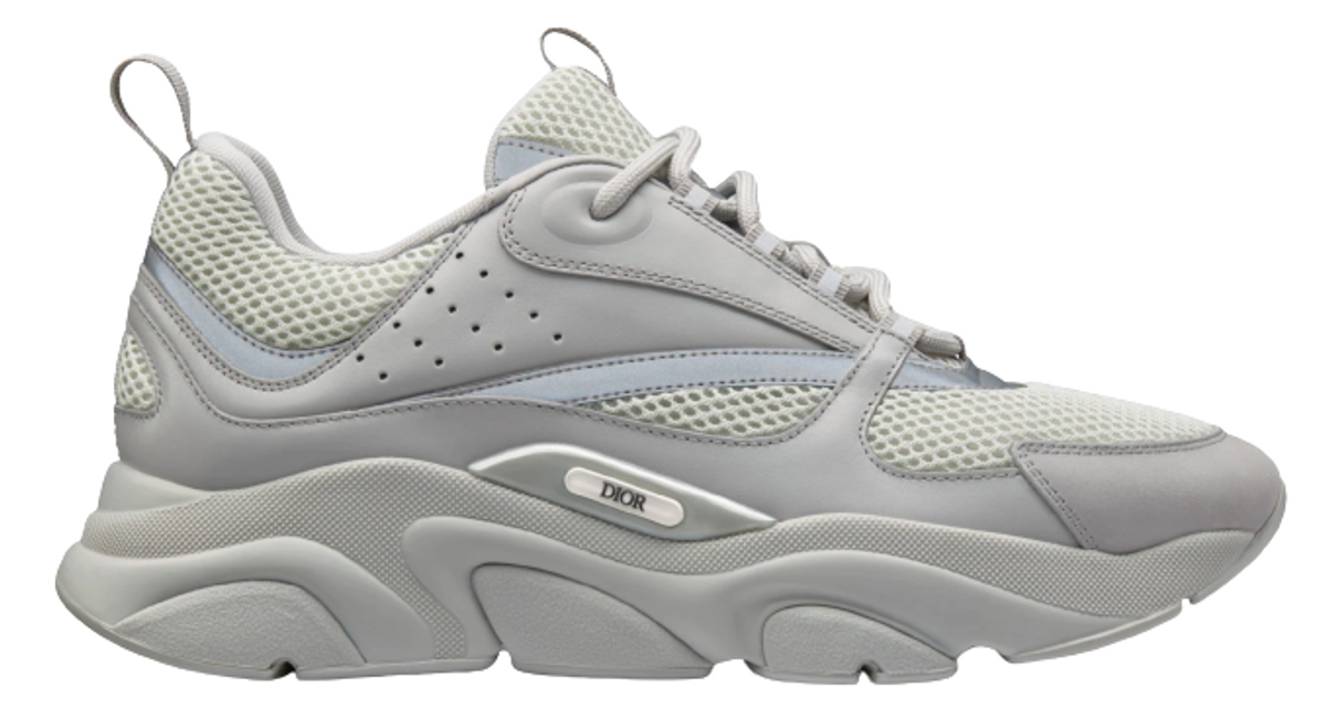Dior B22 Gray Technical Mesh and Smooth Calfskin Sneakers | WHAT’S ON ...