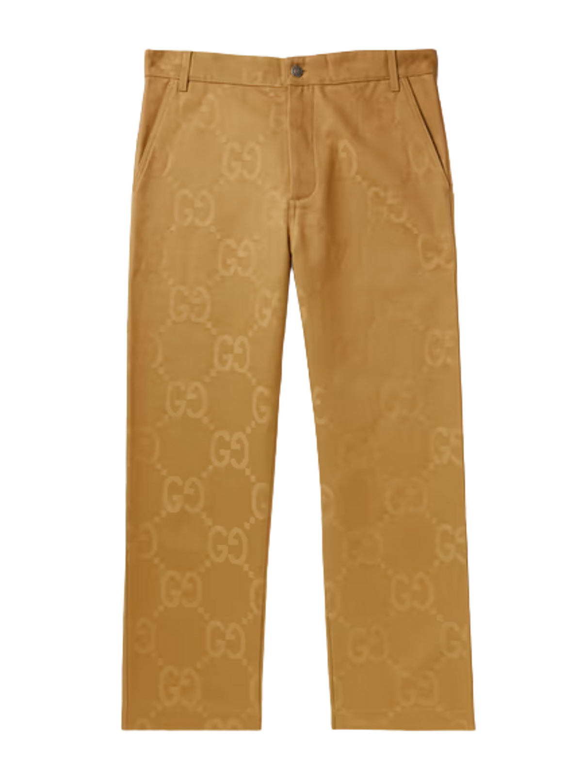 Gucci Beige Straight-Leg Cotton-Jacquard Trousers | WHAT’S ON THE STAR?
