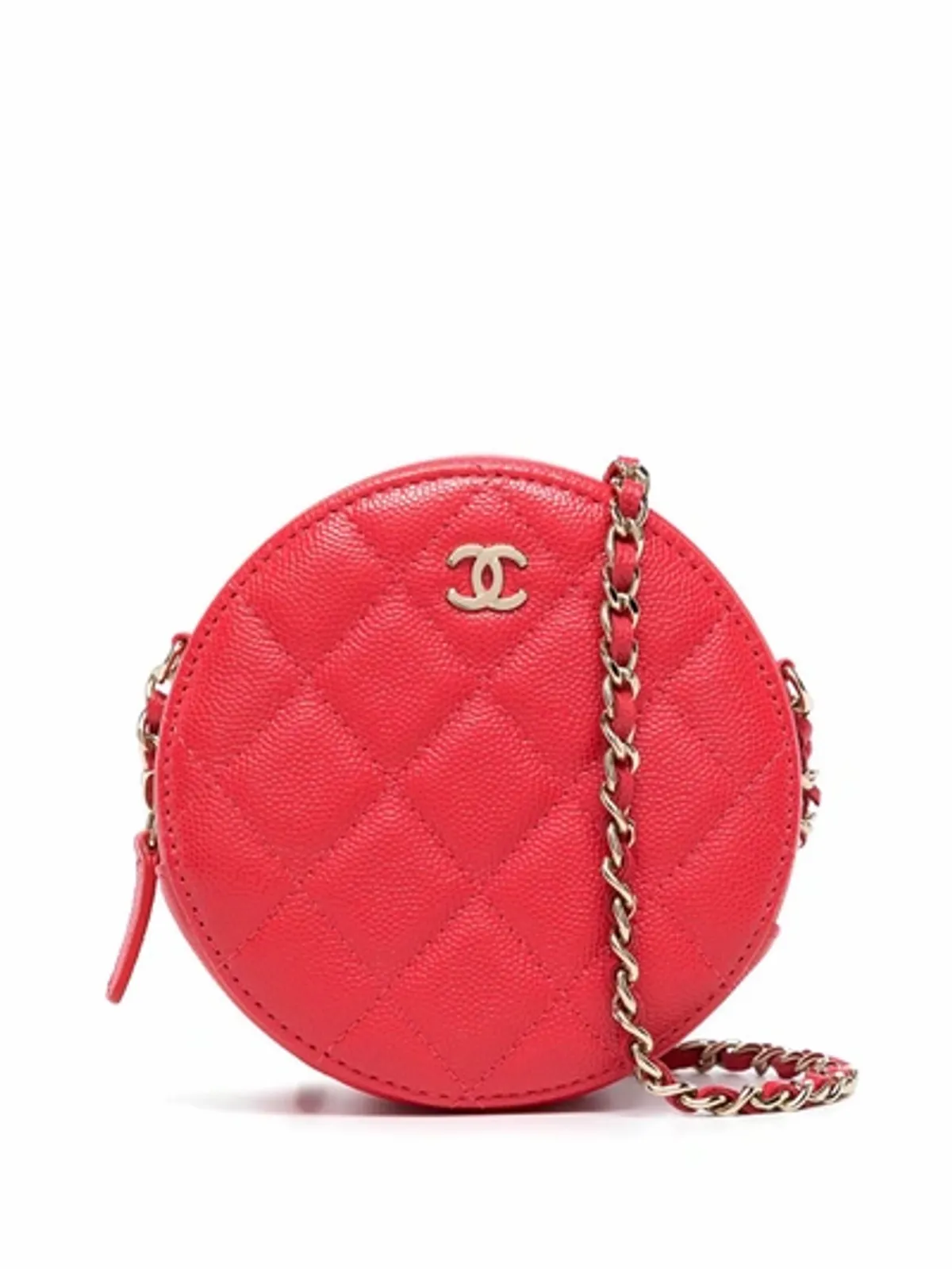 Chanel Diamond Quilted Round Red Mini Bag | WHAT’S ON THE STAR?
