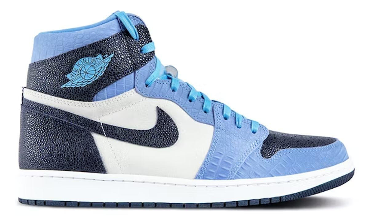 Nike Blue Unc Pe Air Jordan 1 Retro High Sneakers | WHAT’S ON THE STAR?