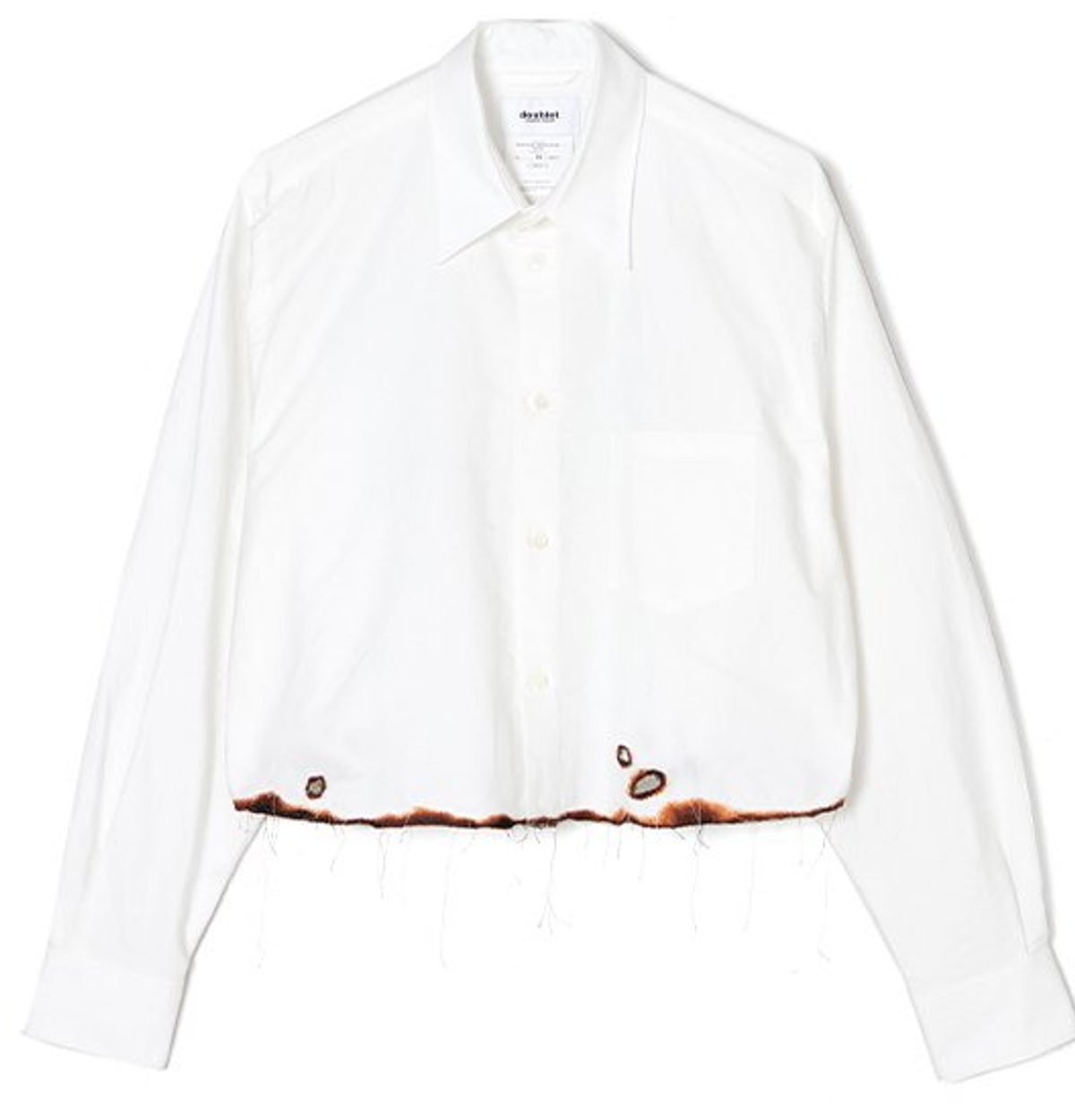 Doublet White Burning Embroidery Shirt | WHAT’S ON THE STAR?