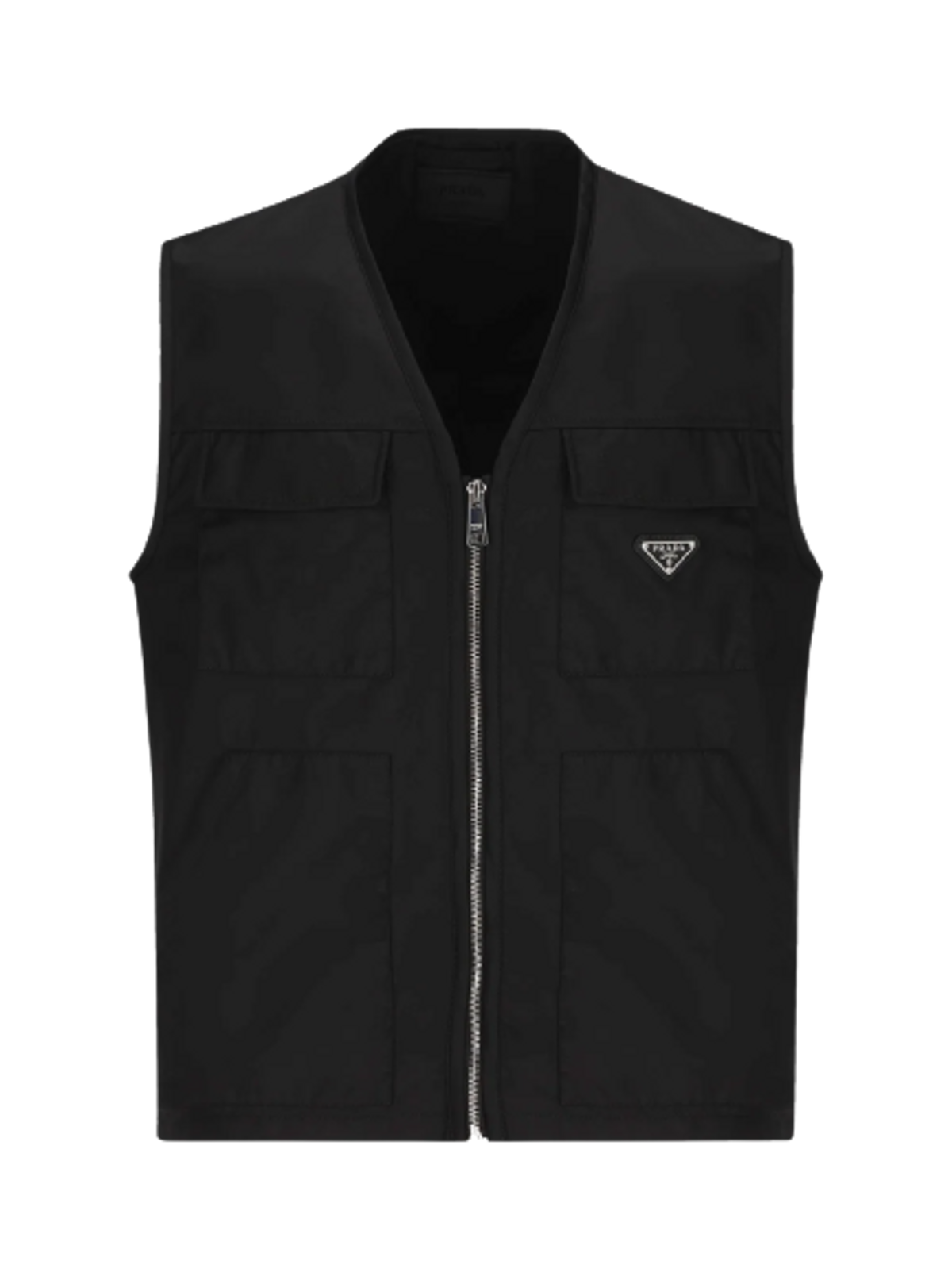 Prada Re-nylon Utility Black Gilet | WHAT’S ON THE STAR?