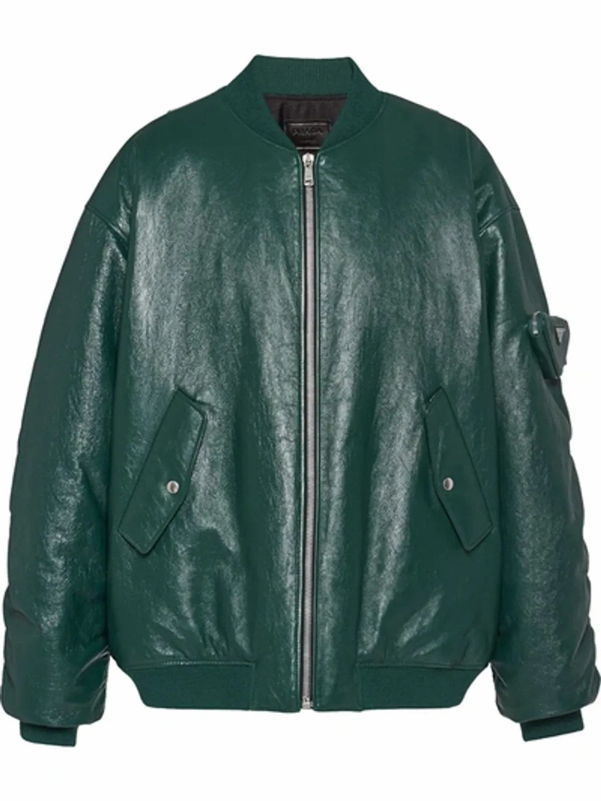 Prada Oversized Nappa Leather Bomber Jacket | WHAT’S ON THE STAR?