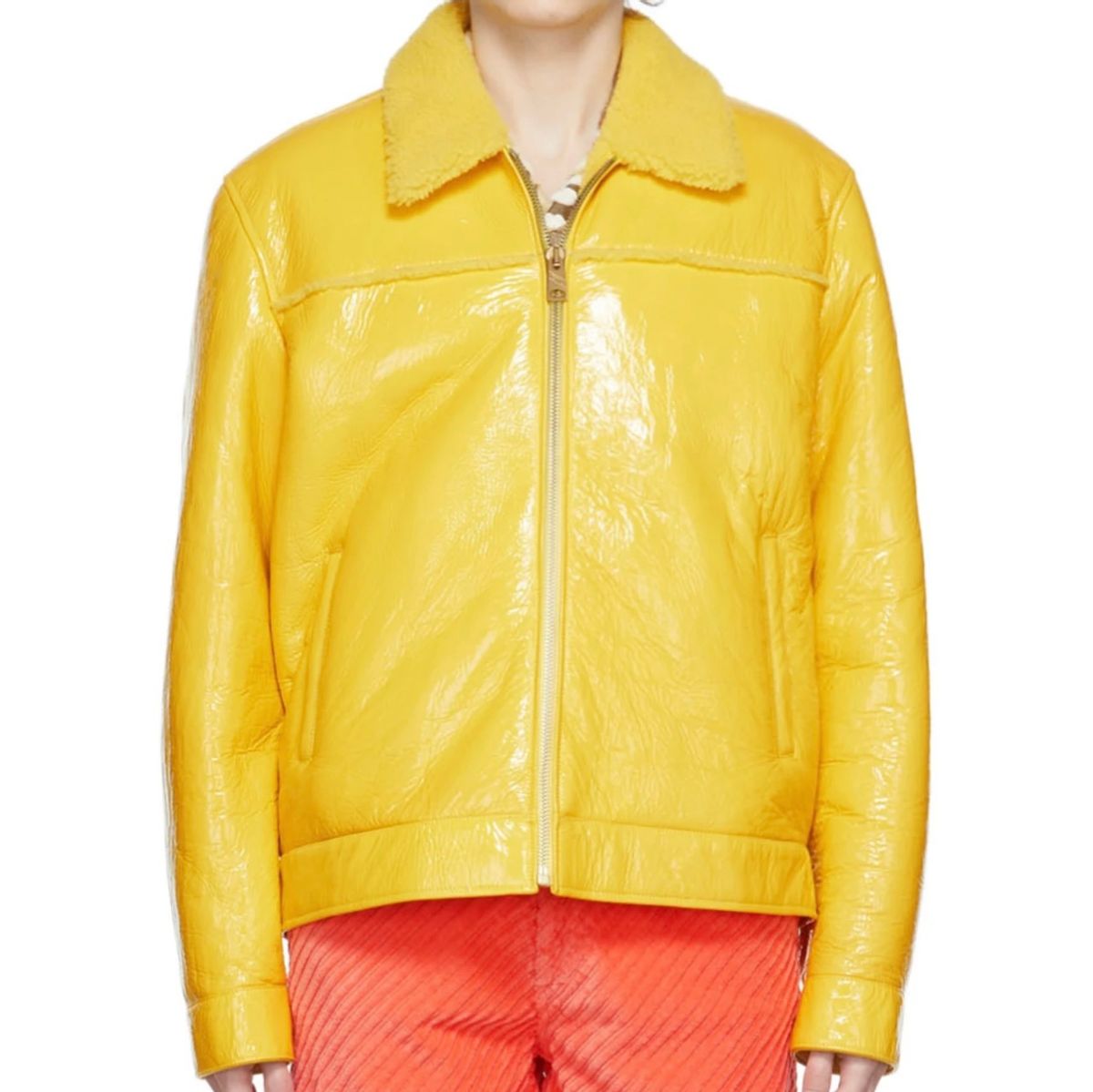 ERL Yellow Leather Jacket | WHAT’S ON THE STAR?
