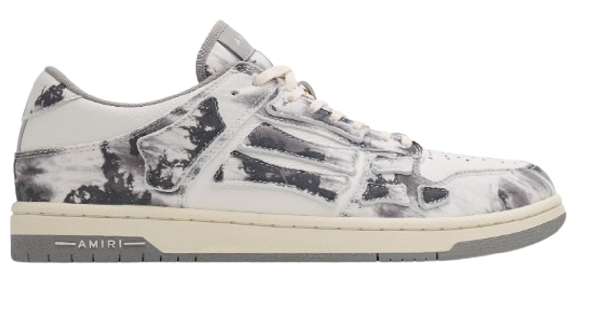 Amiri Grey Tie Dye Skel Top Low Sneakers | WHAT’S ON THE STAR?